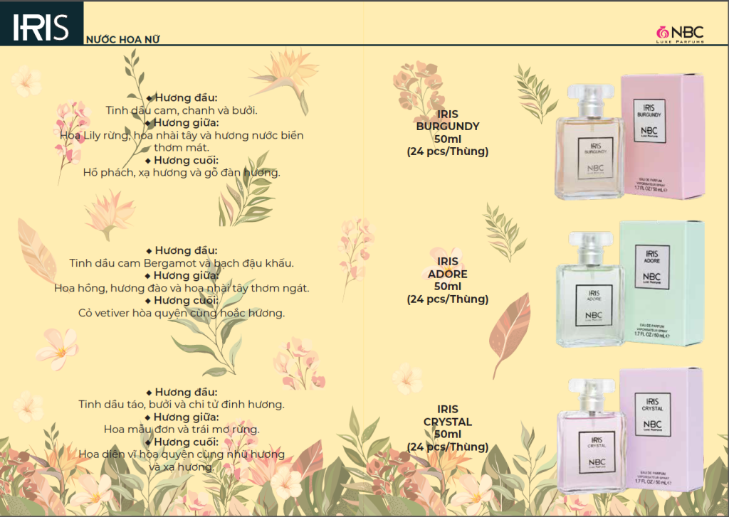 Nước Hoa Nữ cao cấp Iris Adore 50ml - NBC Solutions