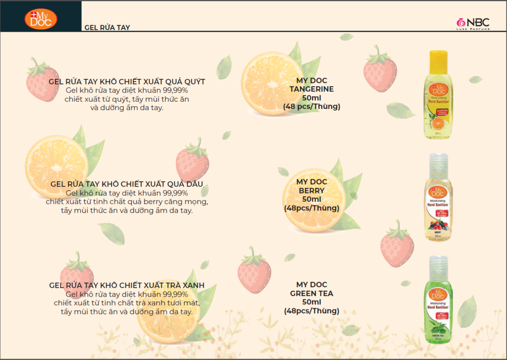 Gel khô rửa tay diệt khuẩn My Doc, hương trà xanh 50ml - NBC Solutions